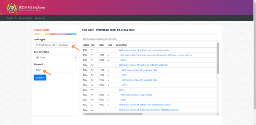 How to check the commodity HS Code? - C.I.E.F
