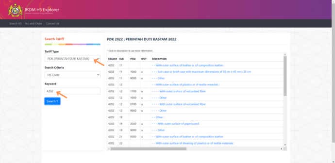 How to check the commodity HS Code? - C.I.E.F